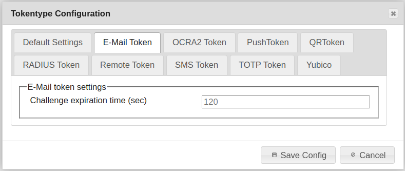 1.5.1. Tokentype Configuration — LinOTP Documentation